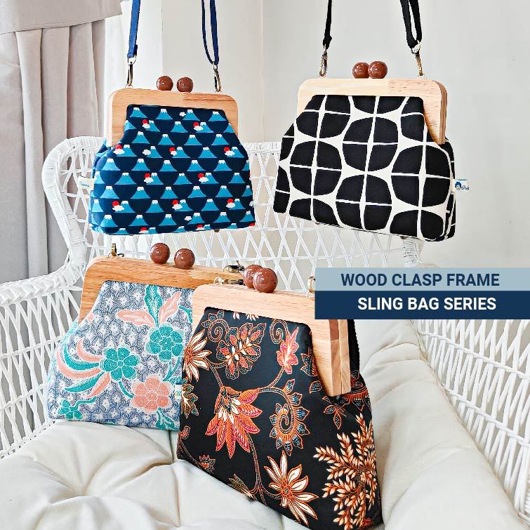 Customize | Classic Wood clasp frame bag | 木框質感口金包 | 側背包 | Sling bag ...