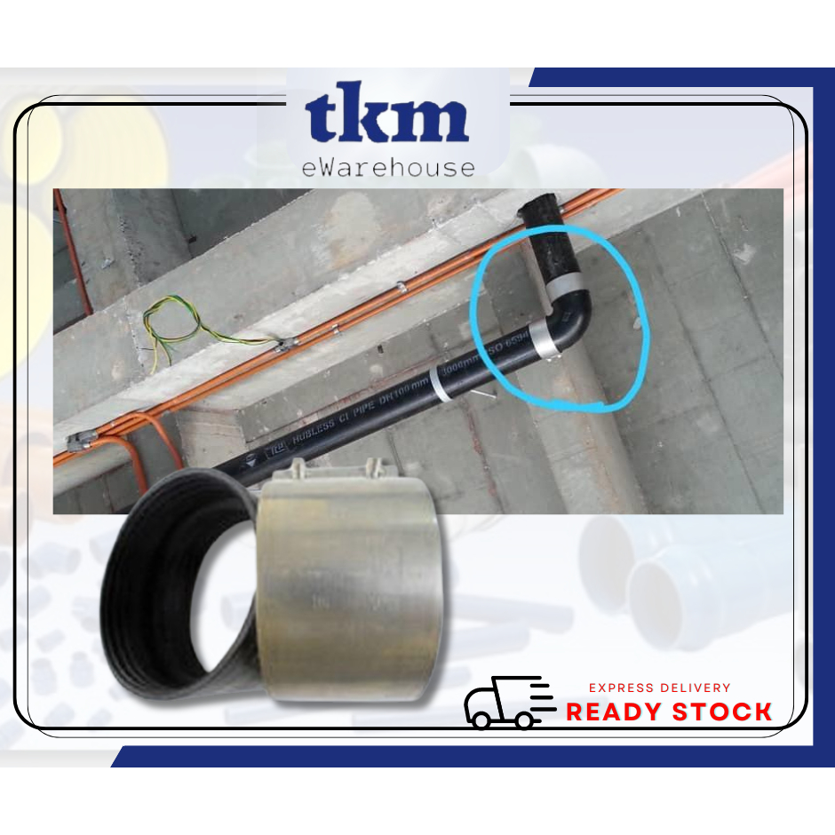 [TKM] CAST IRON DRAINAGE PIPES & FITTINGS HUBLESS TYPE, STAINLESS STEEL ...