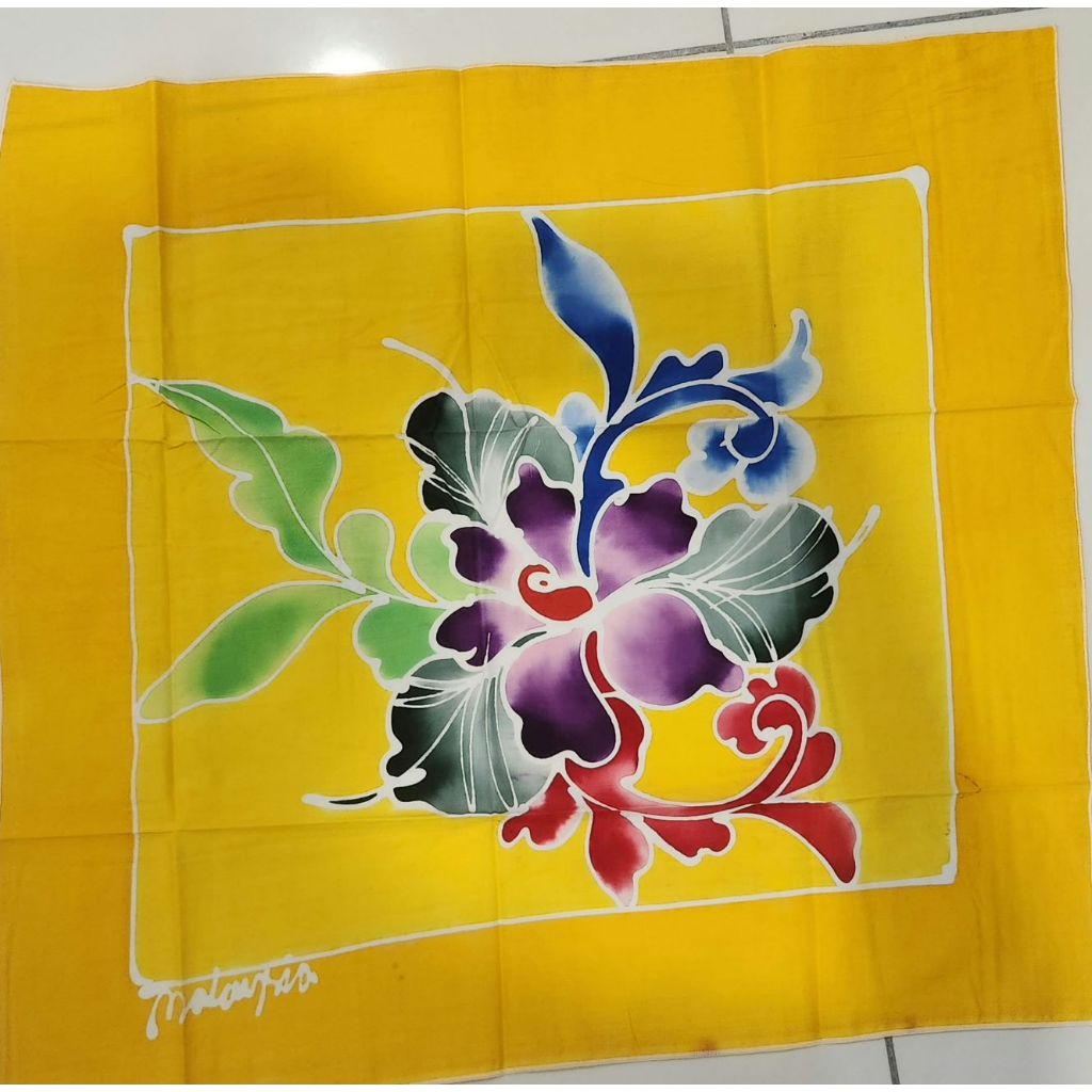 (Ready Stock) SW0034A Batik Cotton Handrawn Handkerchief Made In ...