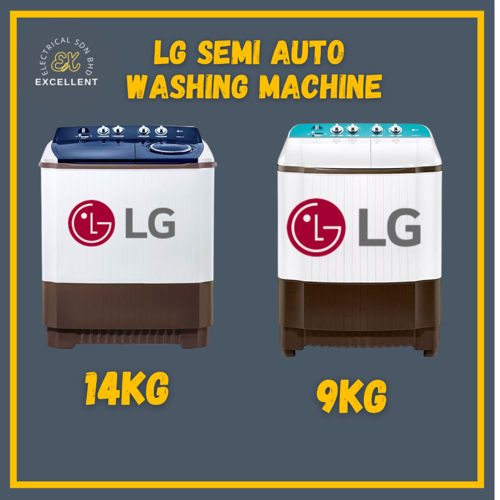 (SABAH ONLY) LG 14kg/9KG Twin Tub with Roller Jet Pulsator SEMI AUTO WASHING MACHINE | Shopee ...