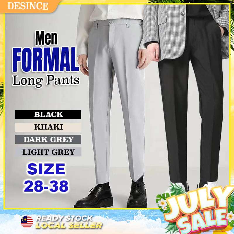 🇲🇾 DESINCE Men Long Pants Man Formal Pants Smart Casual Office Pants ...