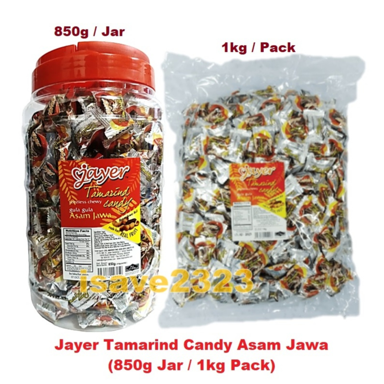 [HALAL] Jayer Tamarind Candy Asam Jawa (850g / Jar) / (1kg / Pack ...
