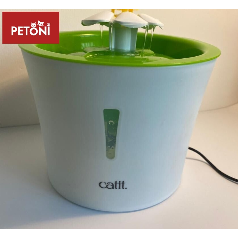 Catit Flower Cat Fountain 3 Litre Pet Water Drinking Bowl See Water ...