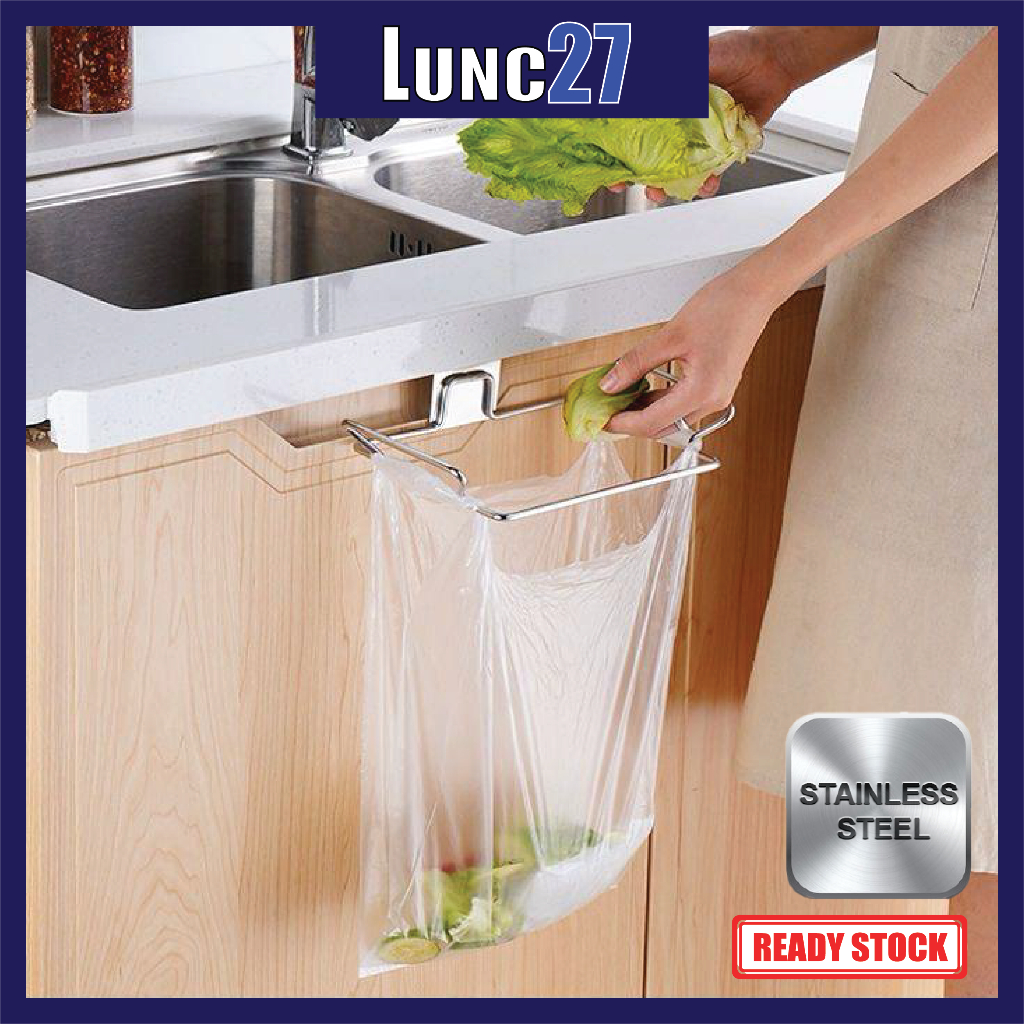Trash Bag Holder For Kitchen Cabinet Doors and Cupboards Stainless ...