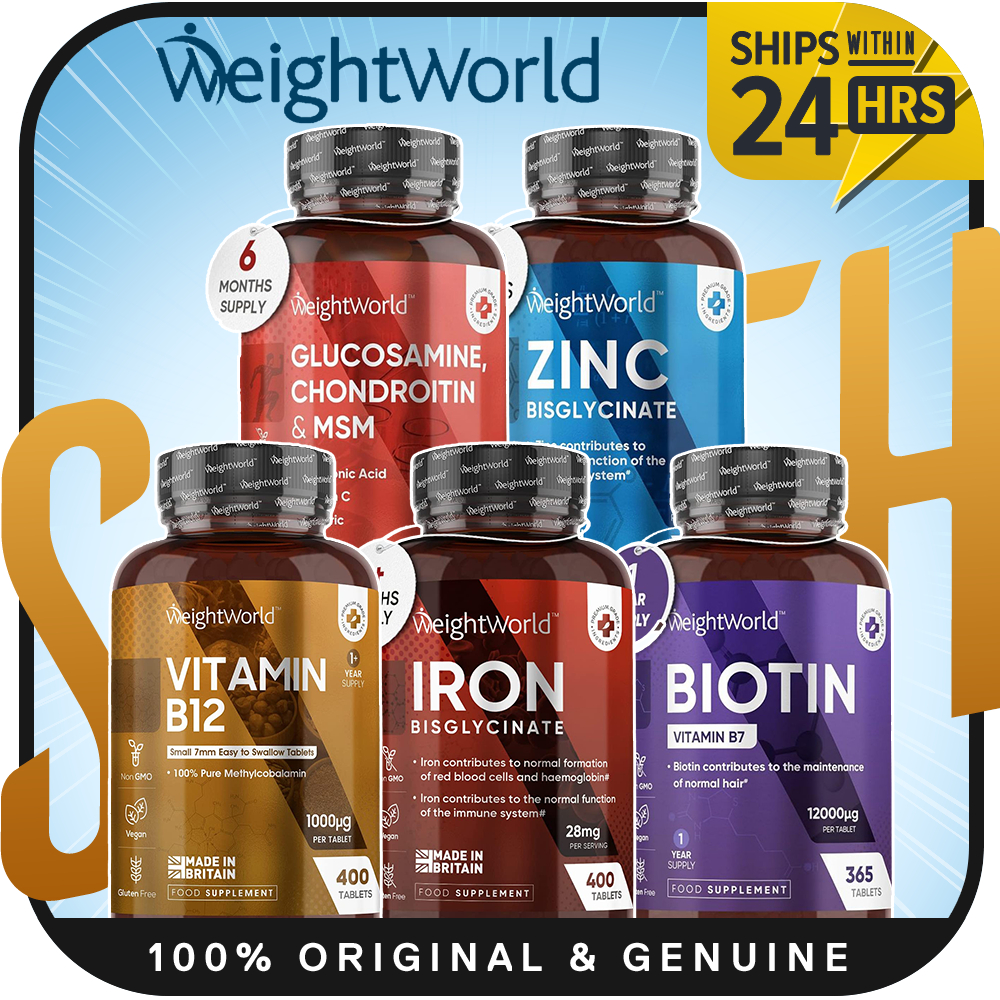 WeightWorld Vitamin B12 1000mcg | Iron Bisglycinate High Strength ...