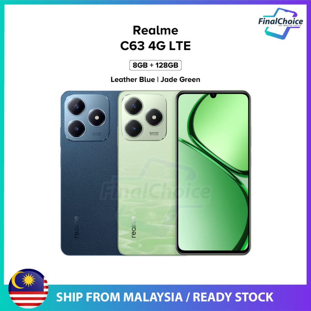 (New) Realme C63 4G LTE/RMX3939 (8GB+128GB) Original Realme Malaysia ...
