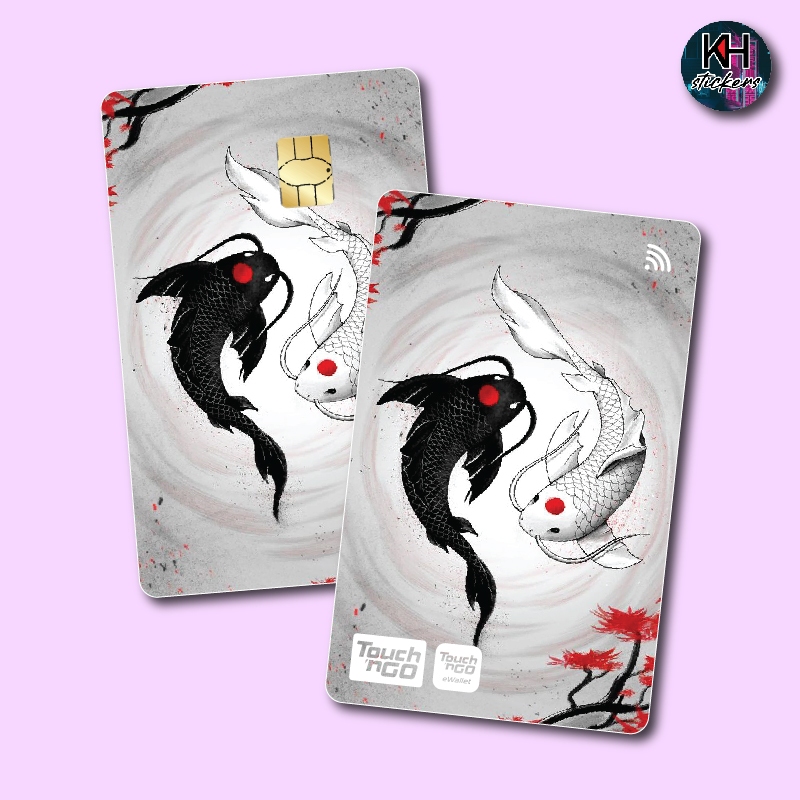JAPANESE KOI - TOUCH N GO CARD / ATM CARD STICKER COVER, TNG CARD, BANK ...