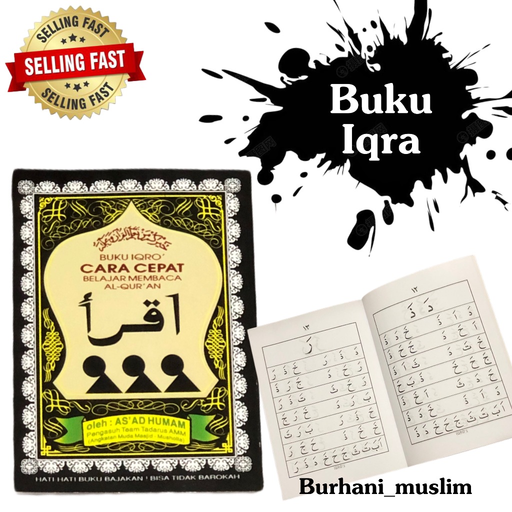 IQRA' HITAM Edisi Lengkap 1-6: Cara Cepat Belajar Membaca Al-Quran ...