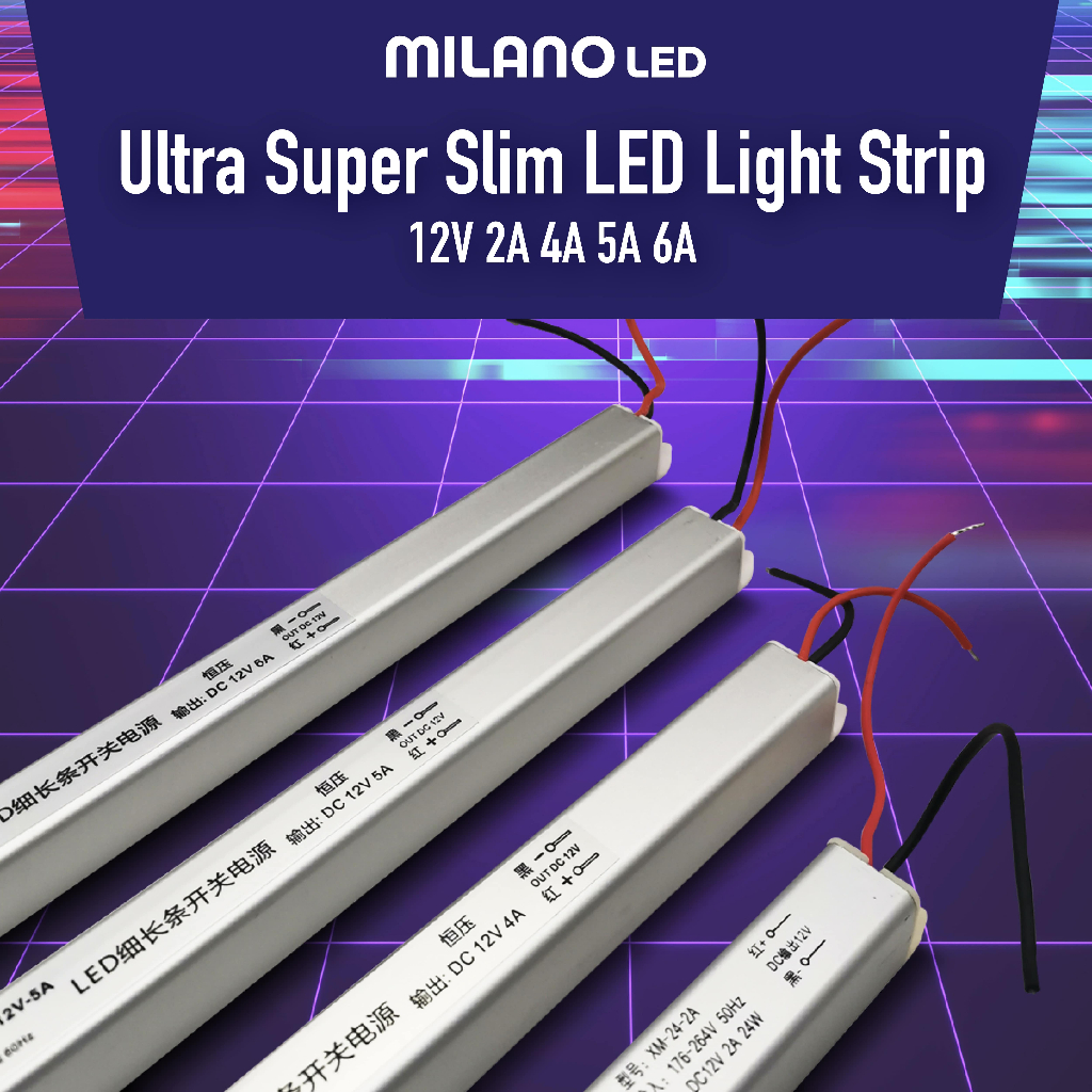 LED Driver Ultra Slim Super Silm 12V 2A 4A 5A 6A for LED Light Strip Switching Power Supply ...