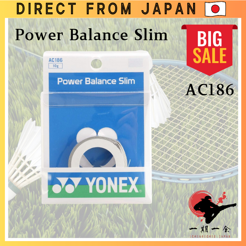YONEX Power Balance Slim 10g Silver AC186 for Tennis Badminton Racket ...
