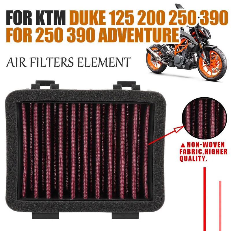 AIR FILTER RACING KTM DUKE 200 250 390 V2 ADVENTURE 250 390 | Shopee ...