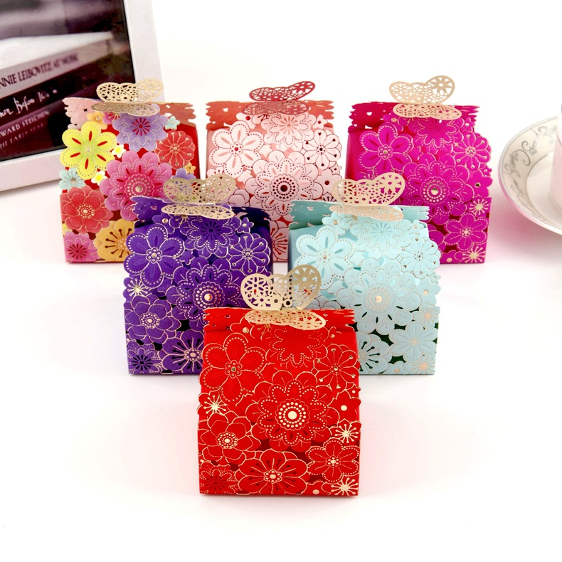 JOY Kotak Gula-Gula Kahwin New Hollow Butterfly Wedding Party Birthday ...