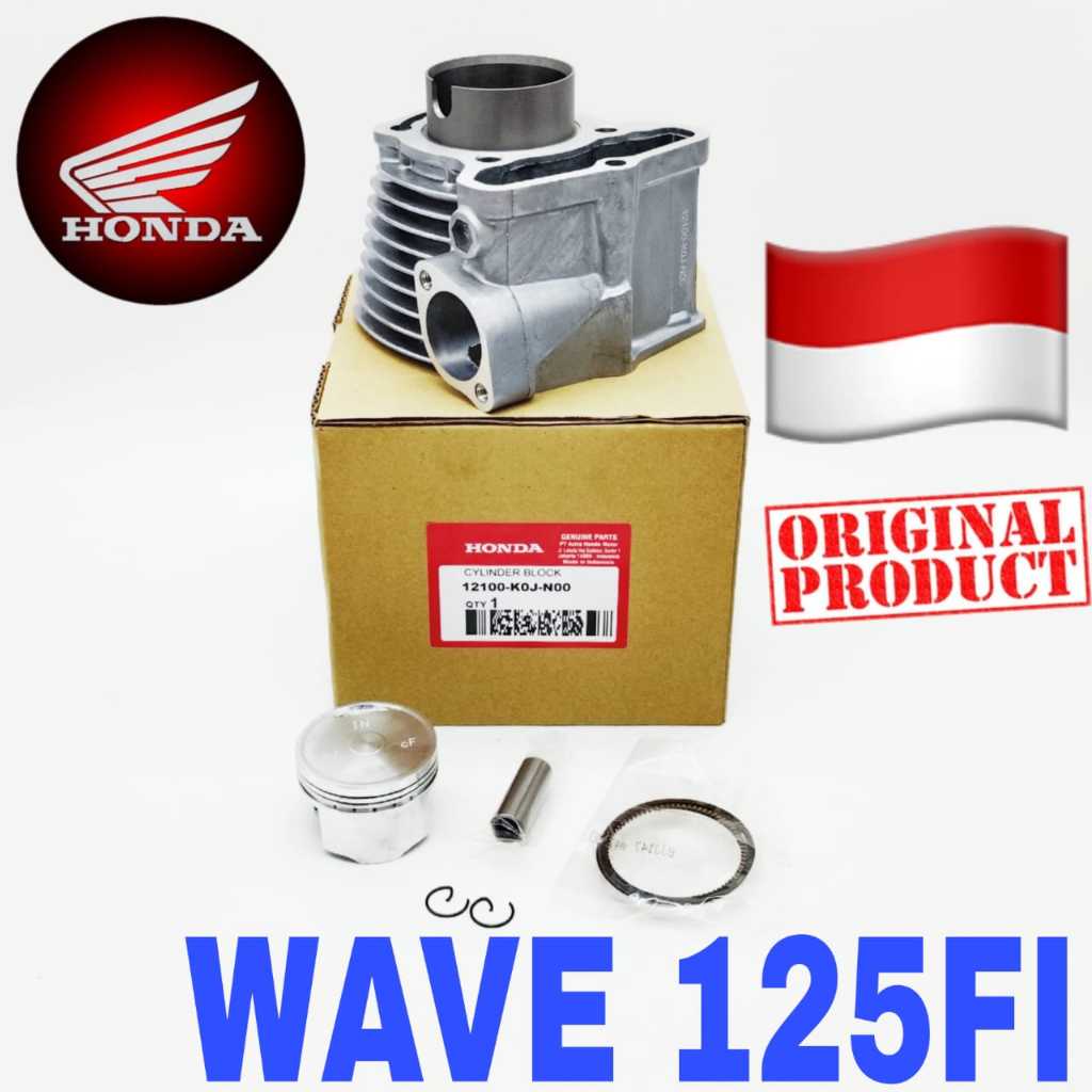 12100-K0J-N00 Honda Wave 125 FI Block Kit Set Cylinder Piston & Ring ...