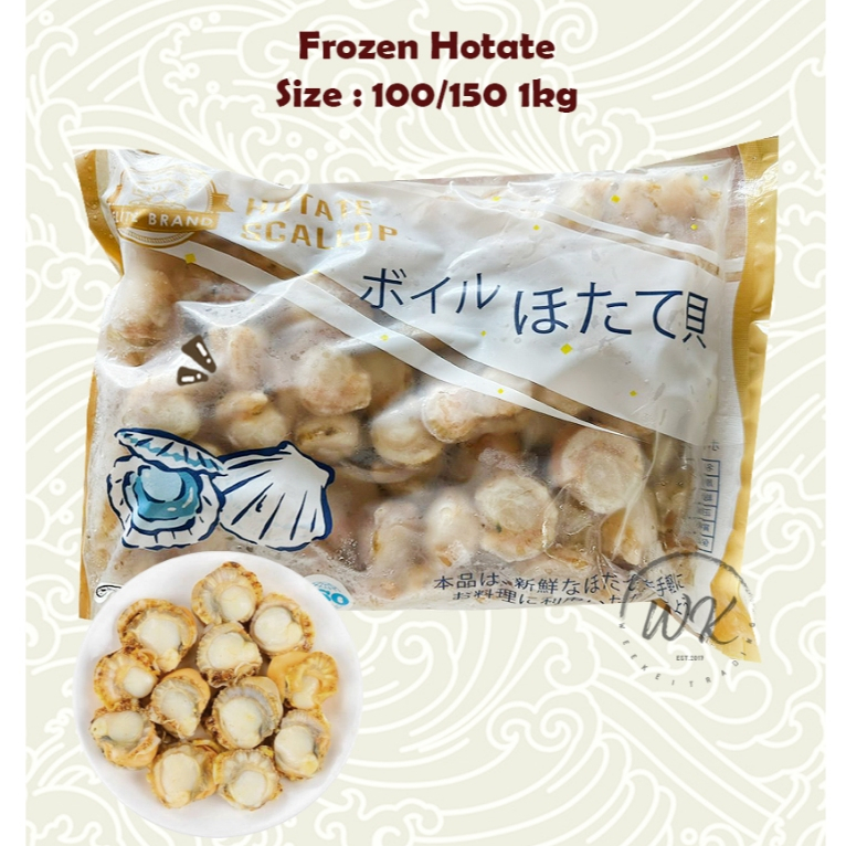 Frozen Hotate / Frozen Boiled Scallops Meat size 100/150 1KG (ONLY JB ...