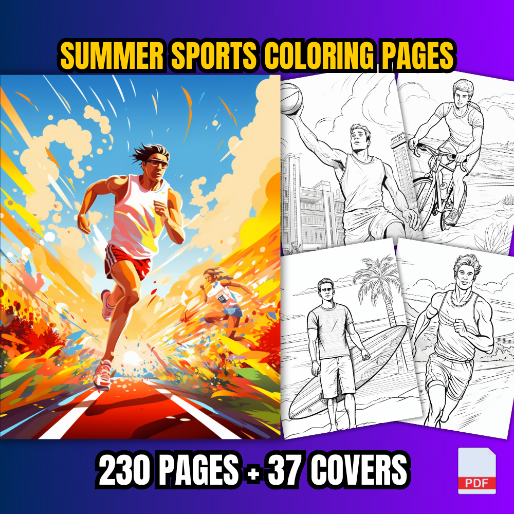 230 Summer Sports Coloring Pages | Shopee Malaysia