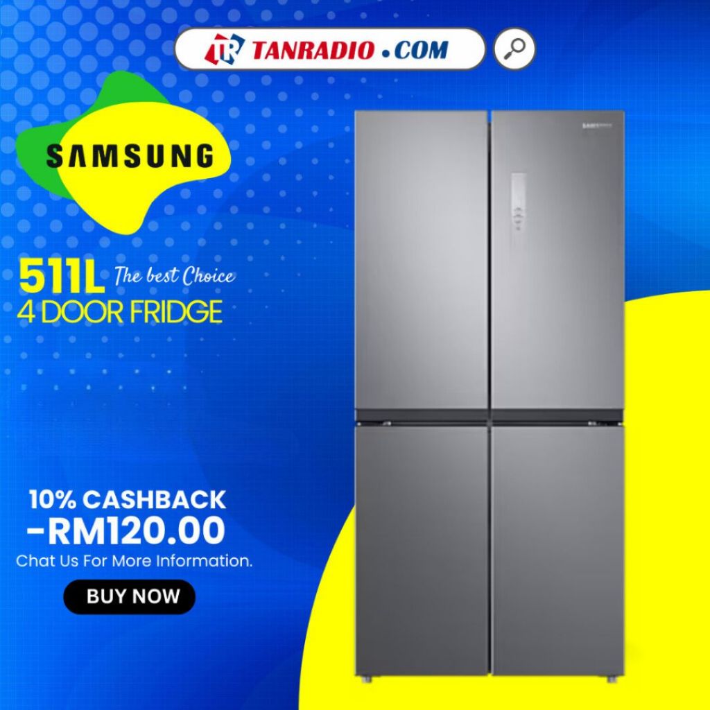 [FREE SHIPPING] SAMSUNG RF48A4000M9 511L INVERTER 4 DOOR FRIDGE ...