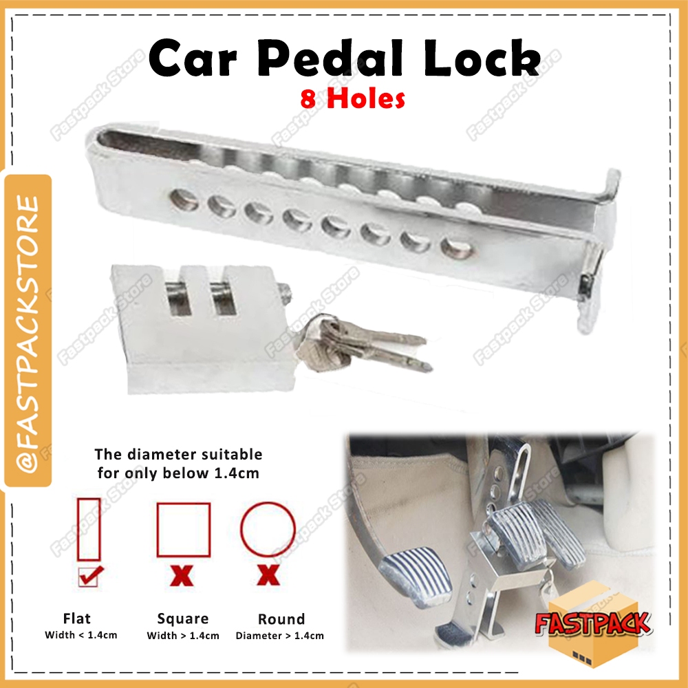 Universal Car Pedal Lock Brake Stainless Steel Lock Motor Disc Lock ...