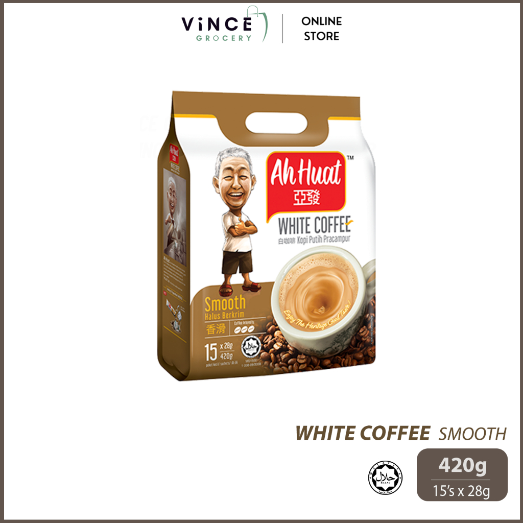 AH HUAT White Coffee Smooth · 亚发白咖啡 香滑 | 420G [15's x 28G] | Shopee Malaysia