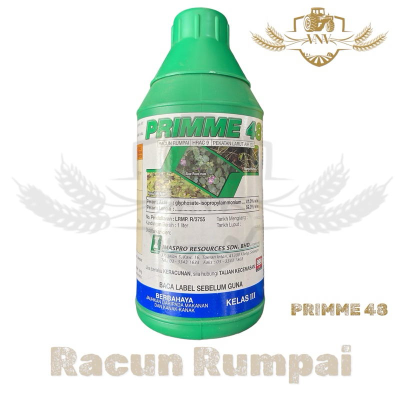 PRIMME 48 1L/Herbicide Glyphosate 41%/Racun Rumpai&Lalang(Sama dgn ...