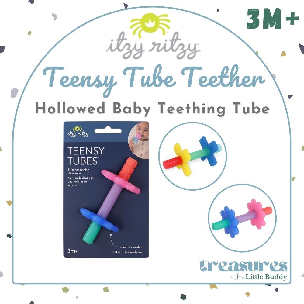 Itzy Ritzy Teensy Tube Teether Textured Hollow Baby Teething Front ...