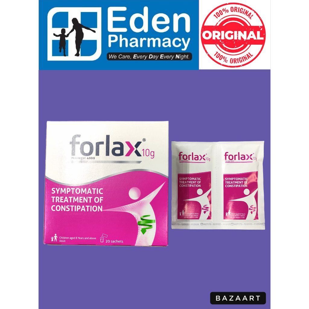 Forlax Adult ( 10g ) Symptomatic Treatment of Constipation ( 4 sachets ...