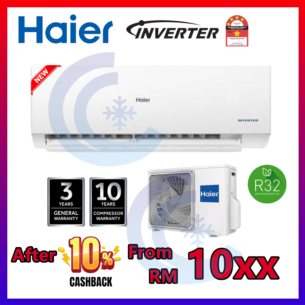 HAIER R32 Inverter Air Conditioner 1HP - 2.5HP HSU-VQA Series HSU ...