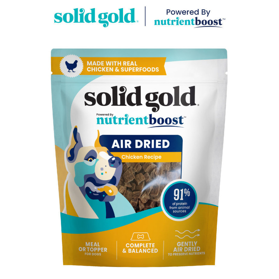 Solid Gold Air Dried Topper Complete & Balanced Meal Topper For Dogs - Chicken 1LB (EXP:01 2026 ...