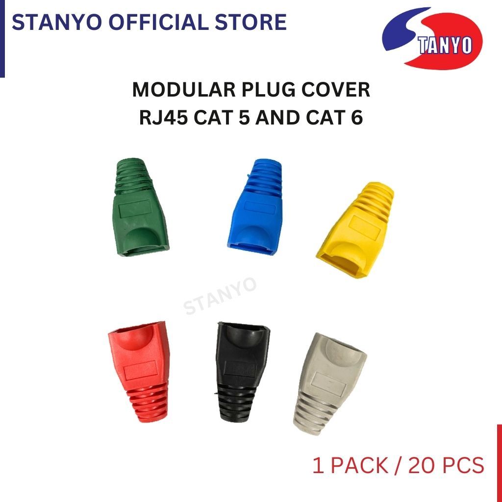 RJ45 MODULAR PLUG COVER CAT5/CAT6 COMPUTER PLUG RUBBER COVER | Shopee ...