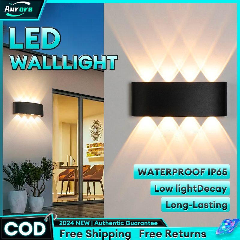 Aluminum LED Wall Lamp Lampu Dinding Lampu Effect Effect Light ...