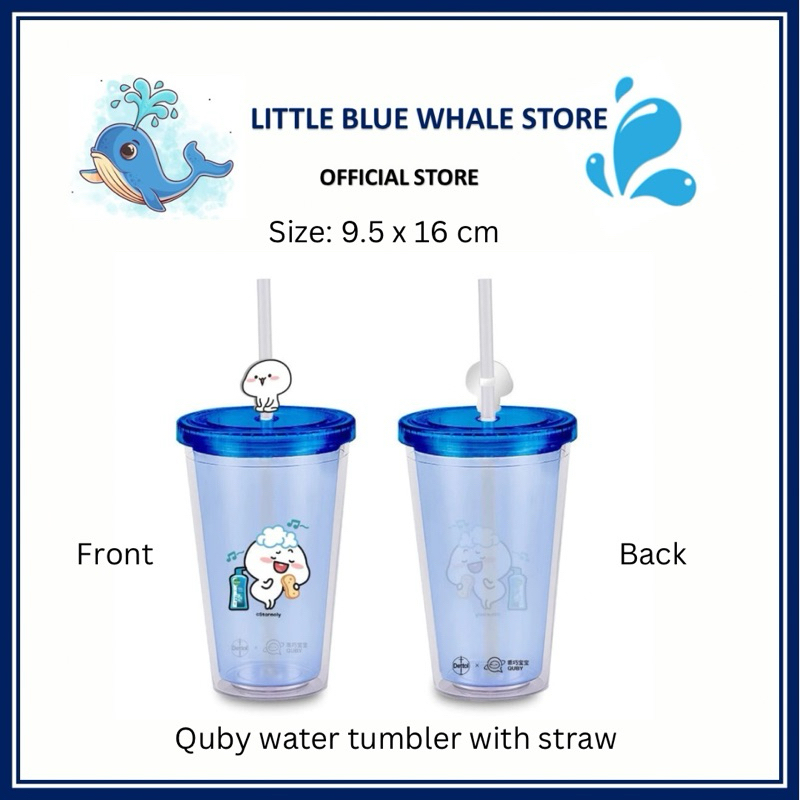 Quby water tumbler bekas air with lid and straw (Dettol) | Shopee Malaysia