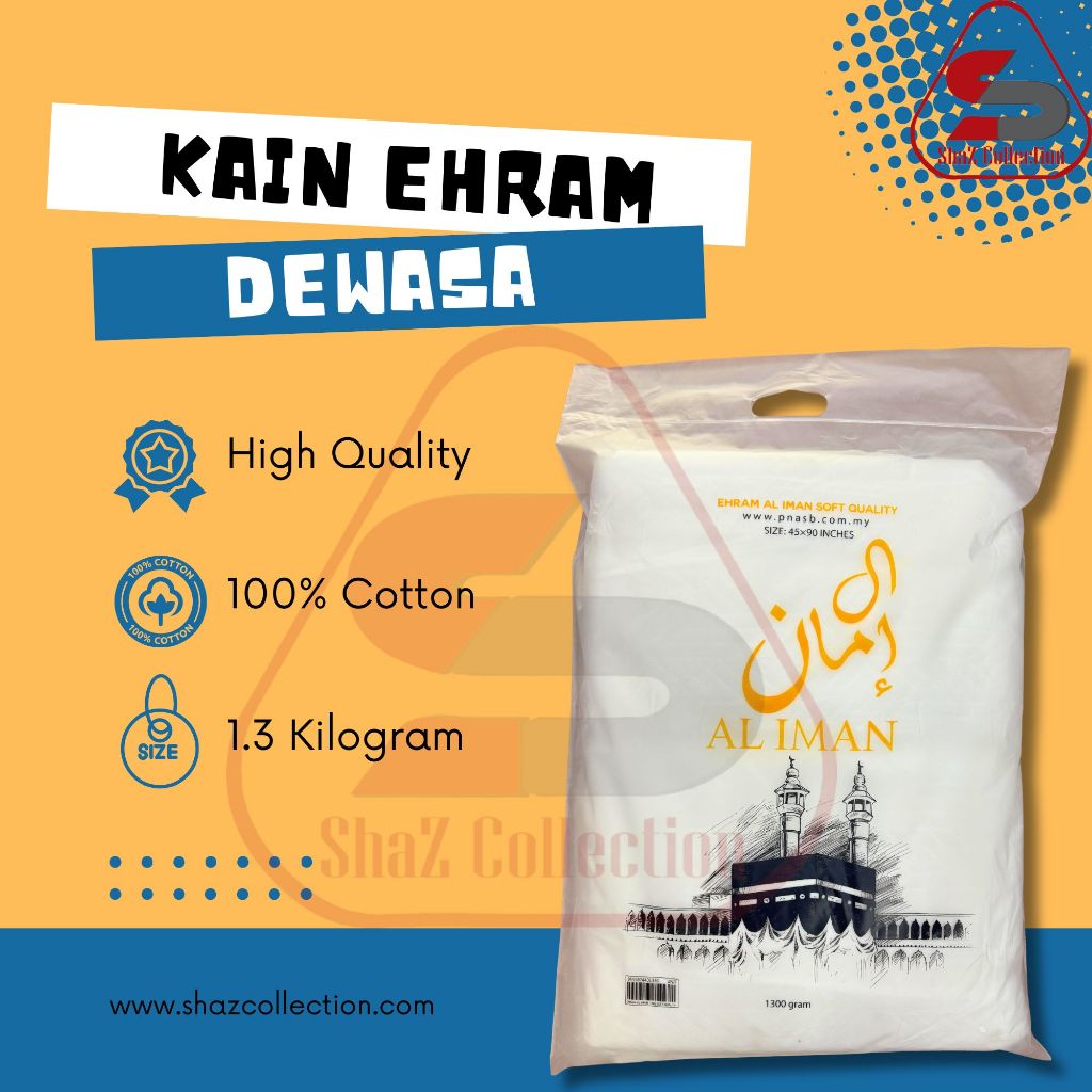 ♨️superfine fiber♨️KAIN IHRAM/EHRAM Haji dan Umrah Cotton Dobby ...