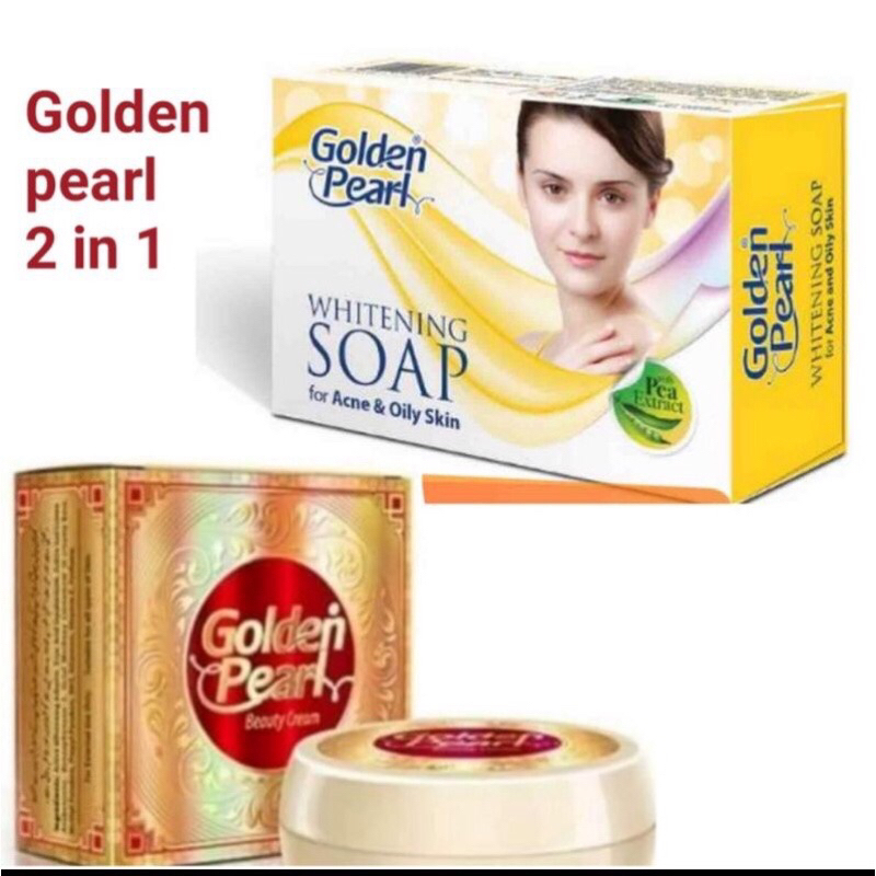 Golden Pearl Whitening Soap + Golden Pearl Cream New Packing For Oily ...