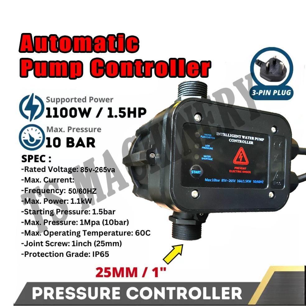 PRESSURE CONTROLLER 1HP 240V 1.1kW AUTOMATIC SWITCH ELECTRONIC PRESSURE CONTROLLER WATER PUMP ...