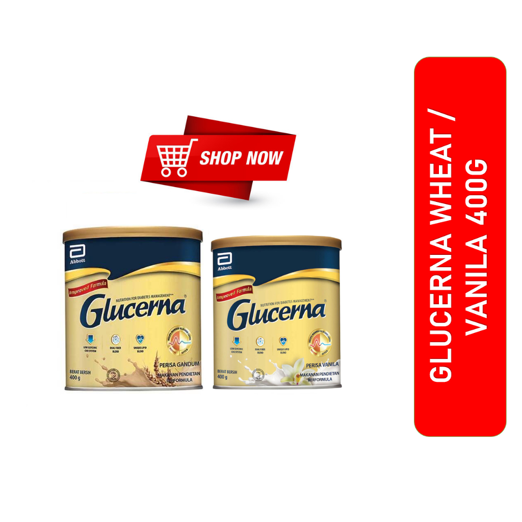 GLUCERNA WHEAT / VANILA / CHOCOLATE 400G EXP : 2025 ( SUITABLE FOR ...