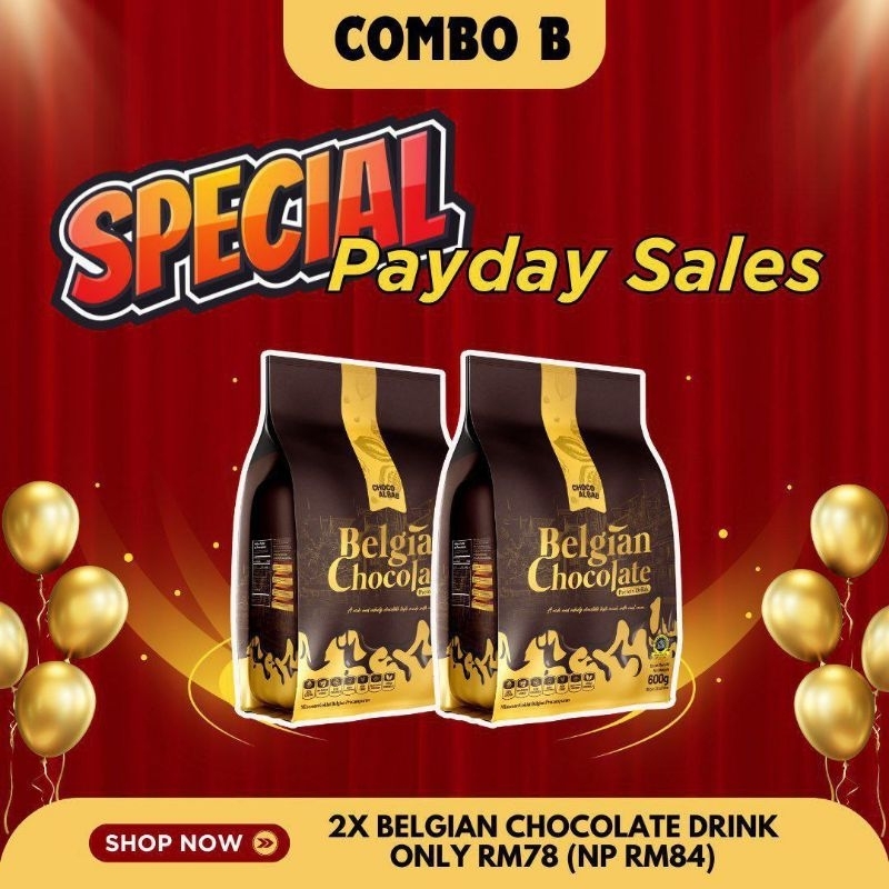 💯 Original [SPECIAL COMBO] Belgian Choc Drink [Special Payday Sales ...
