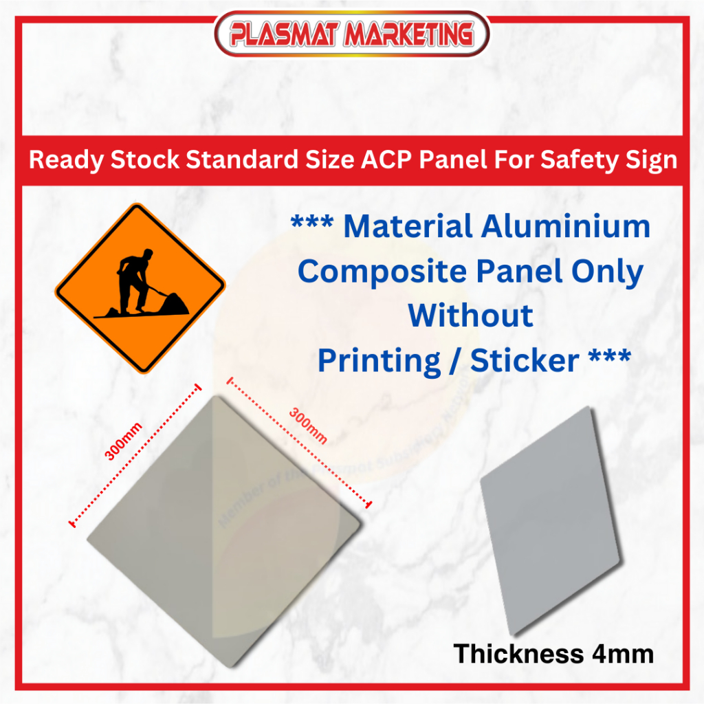 Ready Stock Standard Size ACP Panel For Safety Sign - DIAMOND Shape ...
