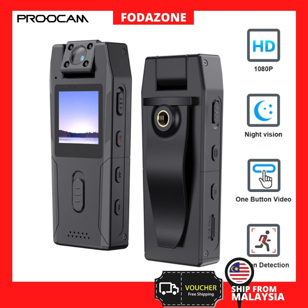 🔥READY STOCK🔥 PROOCAM BODY CAMERA HD Audio & Video Recording Camera ...