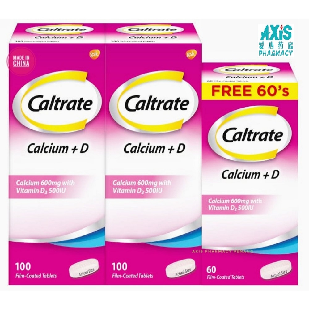 CALTRATE CALCIUM 600MG WITH Vitamin D3 500IU Essential Nutrients 100 ...