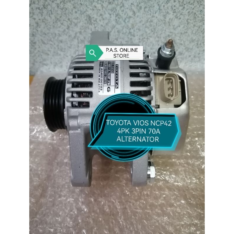 TOYOTA VIOS NCP42 4PK 3PIN 70A ALTERNATOR | Shopee Malaysia