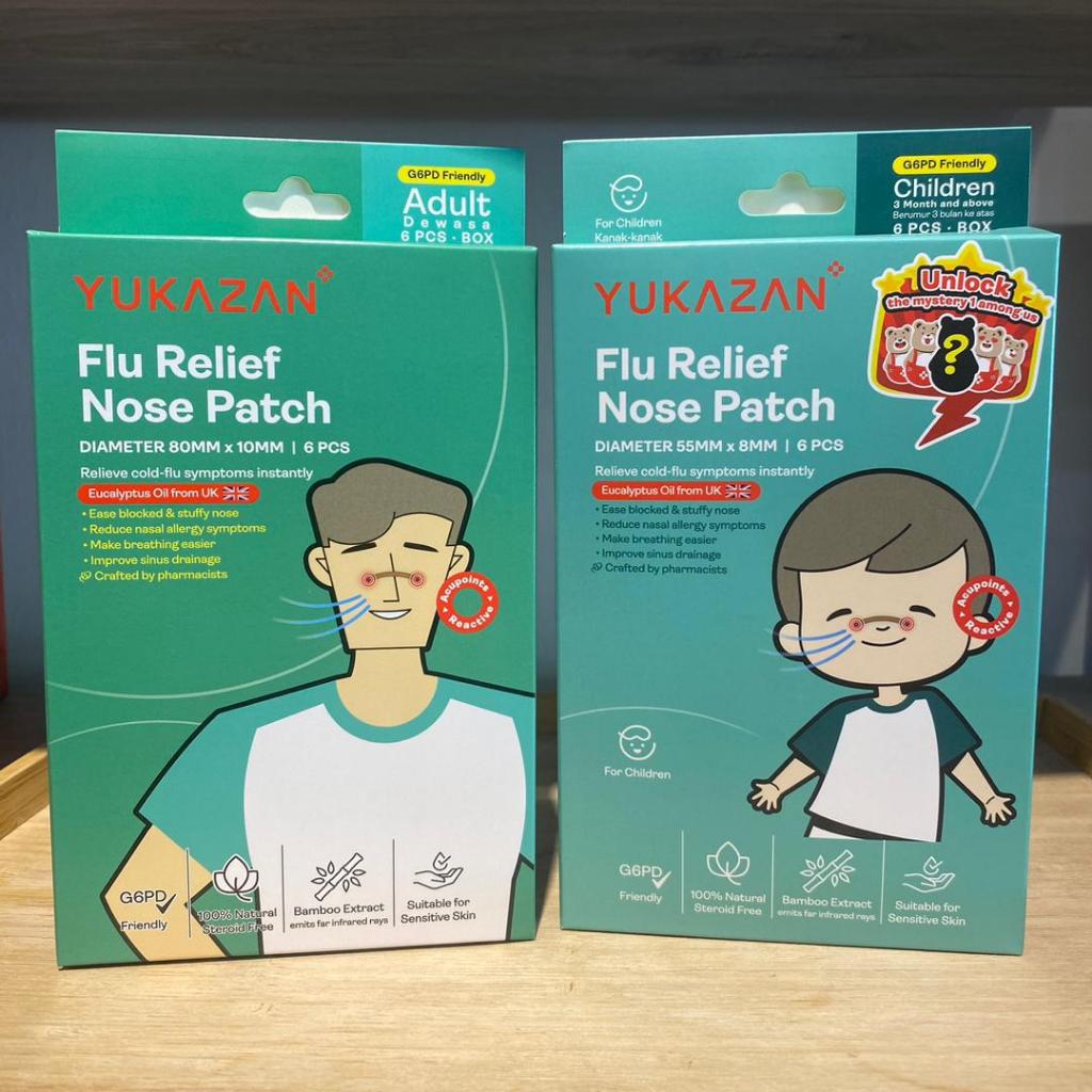 Yukazan Flu Relief Nose Patch (6 pcs) | Shopee Malaysia