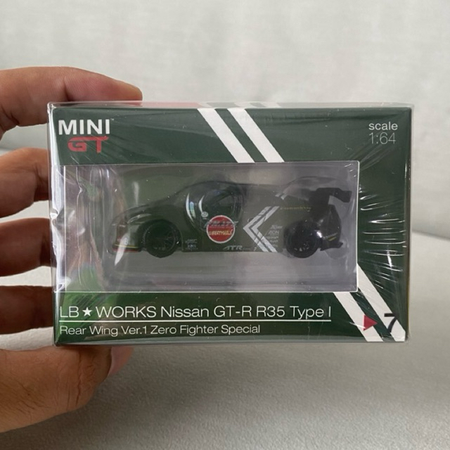 MINI GT #7 LB WORKS Nissan GT-R R35 Type 1 Rear Wing Ver.1 Zero Fighter ...
