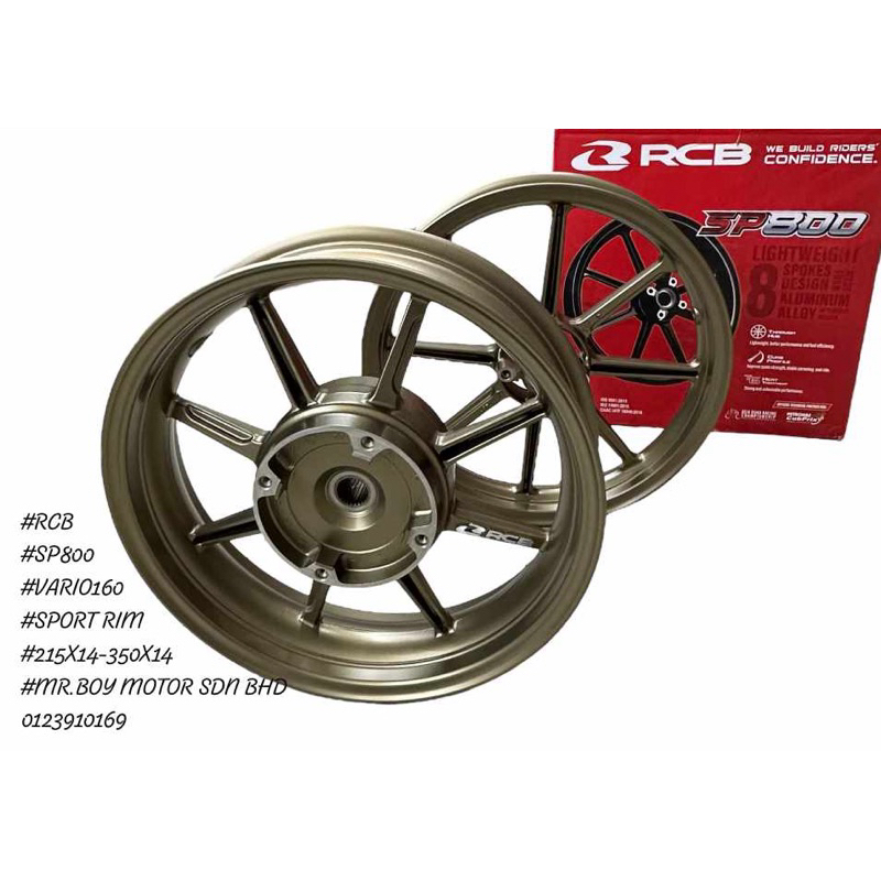 HONDA VARIO160 RCB SP800 215X14-350X-14 RCB SPORT RIM 100%ORI | Shopee ...