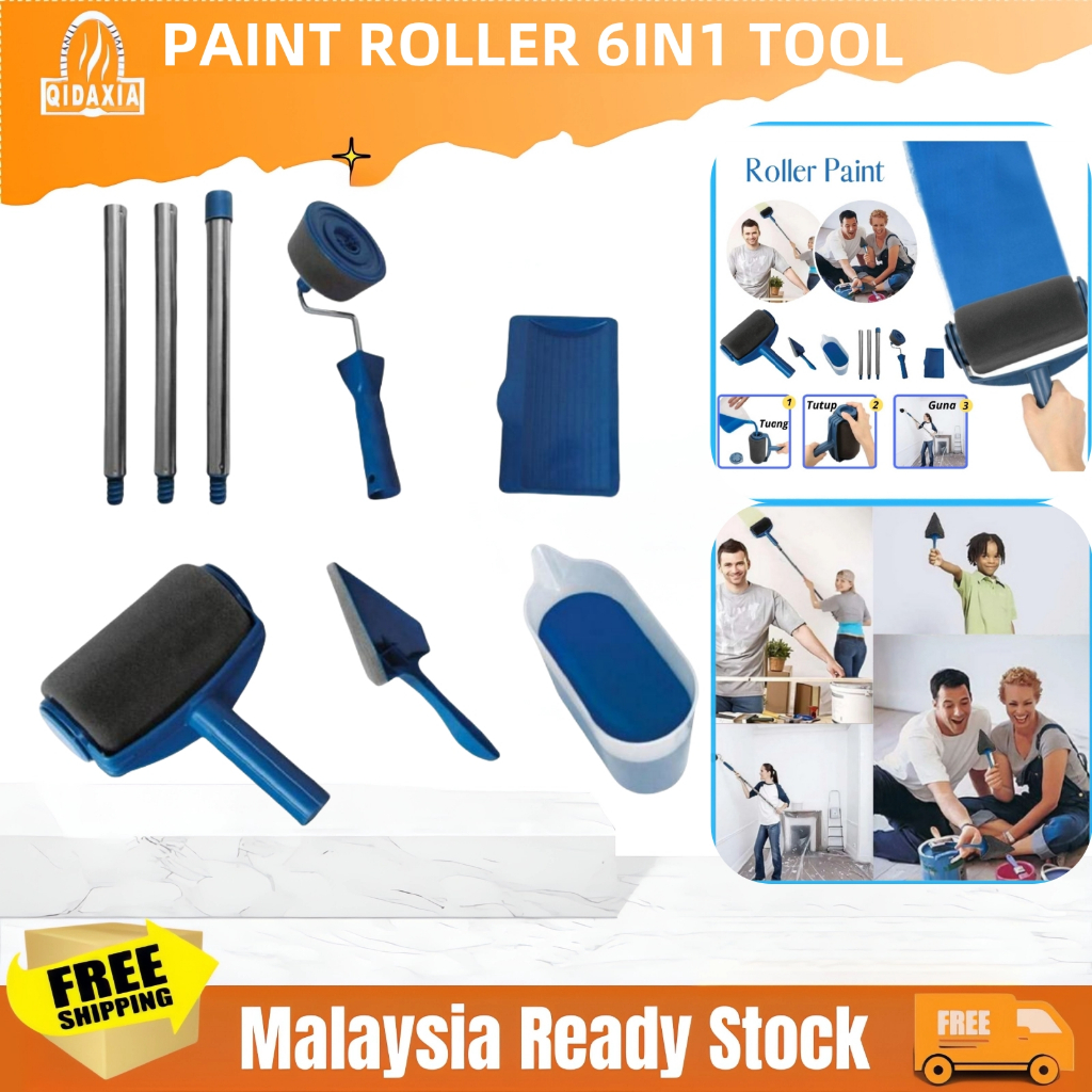 QIDAXIA Smart Paint Roller DIY Painting Brush Tool Painting Alat ...