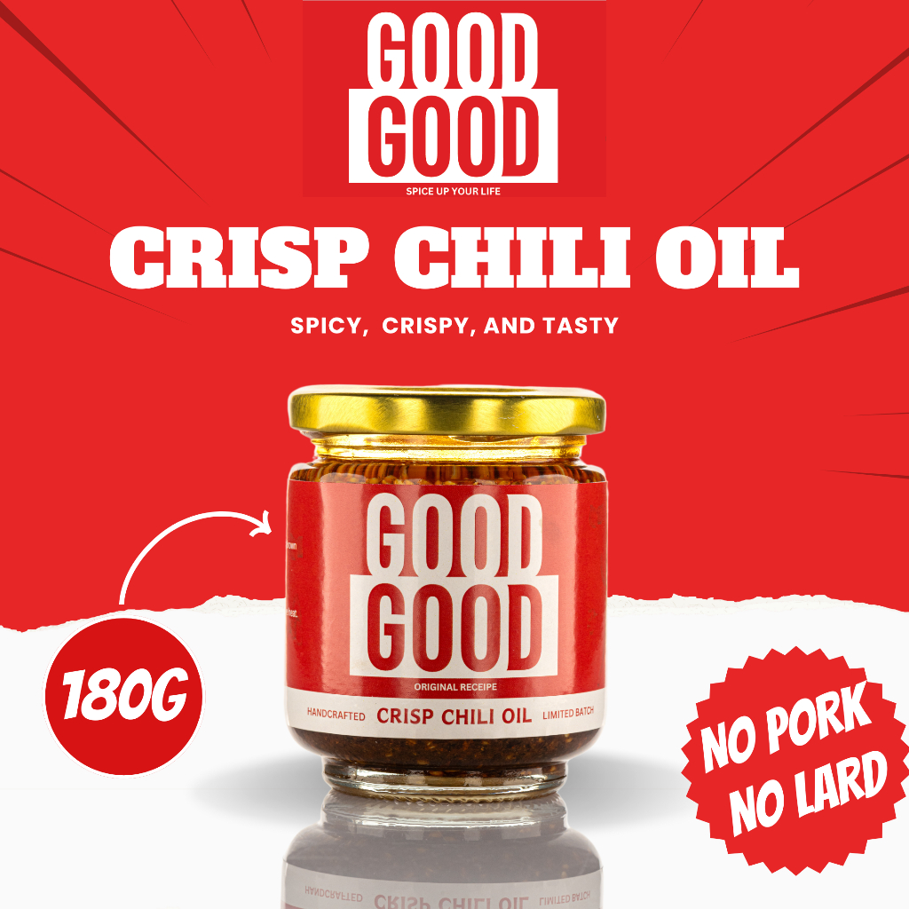 GOOD GOOD Crisp Chili Oil Bottle 180g (No Pork No Lard) Sos Minyak Cili ...