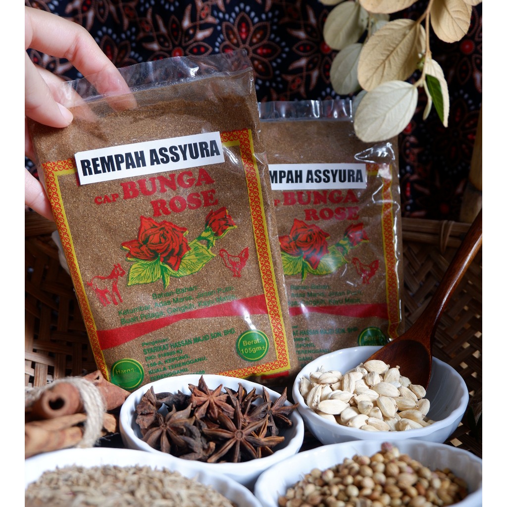 Rempah Assyura Cap Bunga Rose 105g | Shopee Malaysia