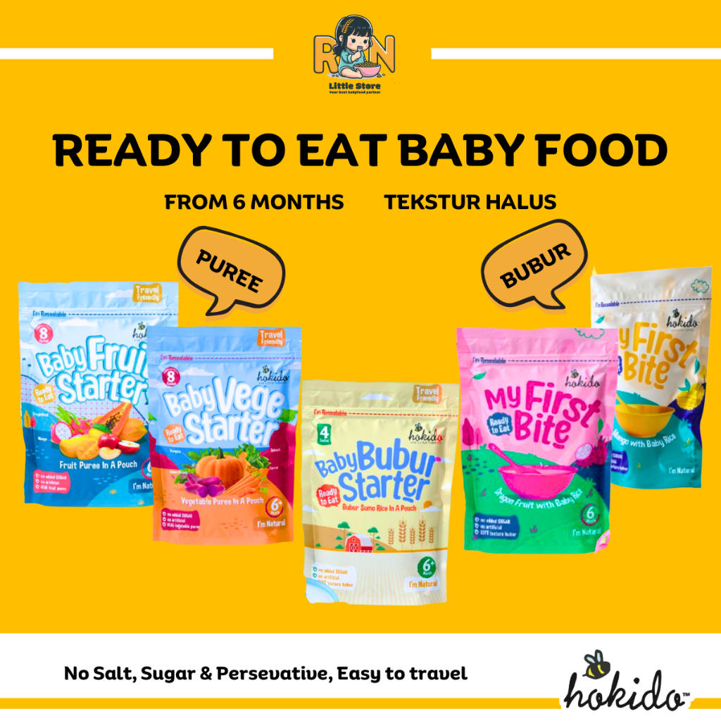 READY TO EAT - HOKIDO BABY FOOD Bubur Puree Baby Ready To Eat Makanan ...