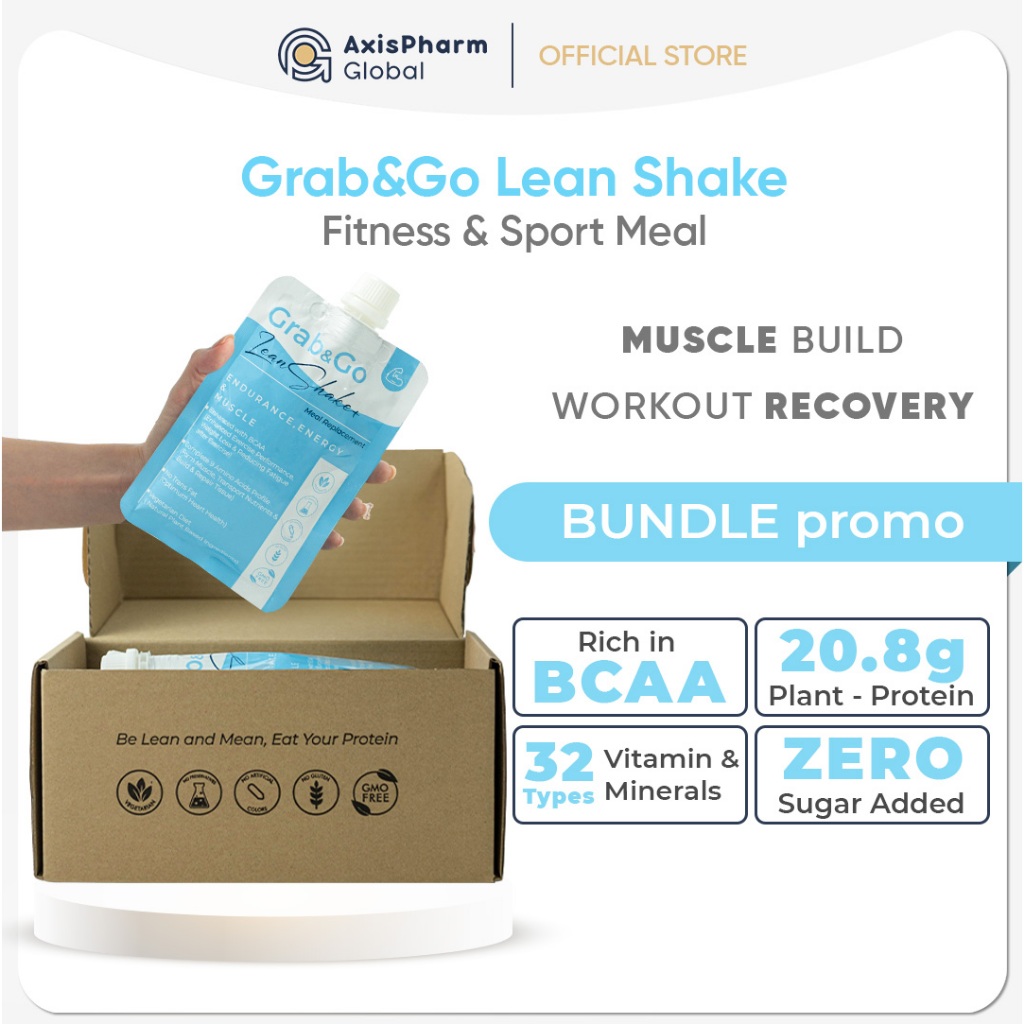 [Bundle] Grab & Go Lean Shake BCAA + 20.8g Protein Isolate Meal Replacement | Fitness Workout ...