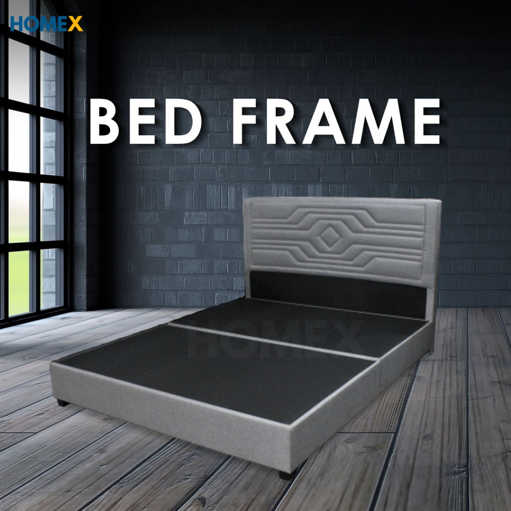 FREE INSTALL Katil Murah Queen Size Sofa Cushion Bed Frame Headboard ...