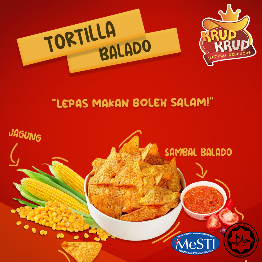TORTILLA 30g, 300g, 500g, 1KG - KRUP KRUP VIRAL KEROPOK KEREPEK ...