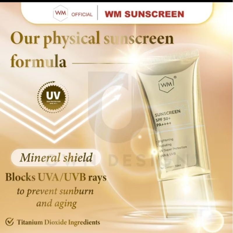 WM SUNCREEN 50ML SPF50+PA++++🎁 | Shopee Malaysia
